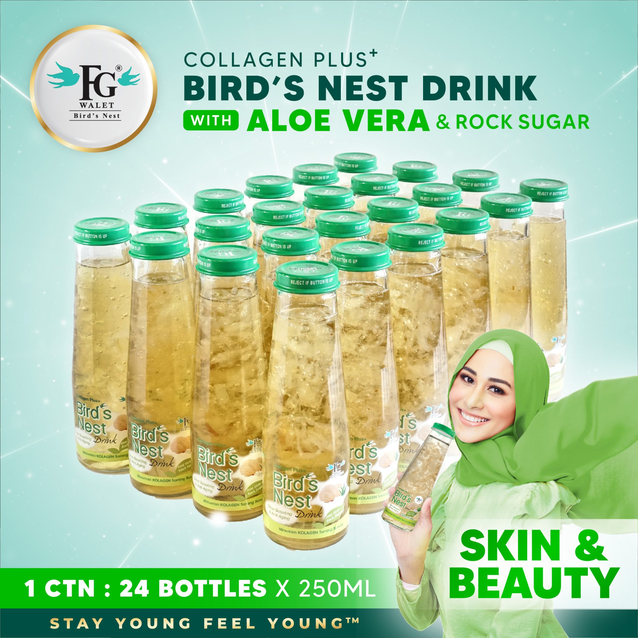FG Walet® Collagen Plus Bird’s Nest Drink with Aloe Vera & Rock Sugar ...